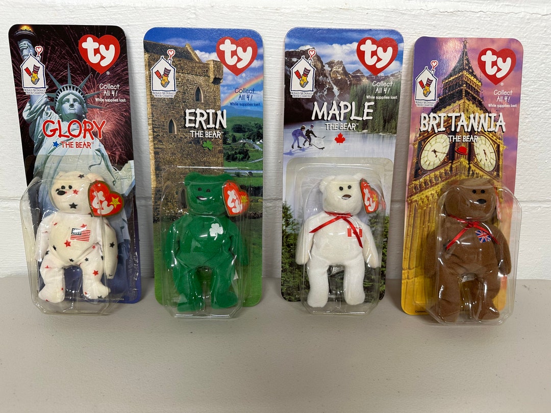 Set of Ronald Mcdonald House Beanie Babies Each With the Rare Errors ...