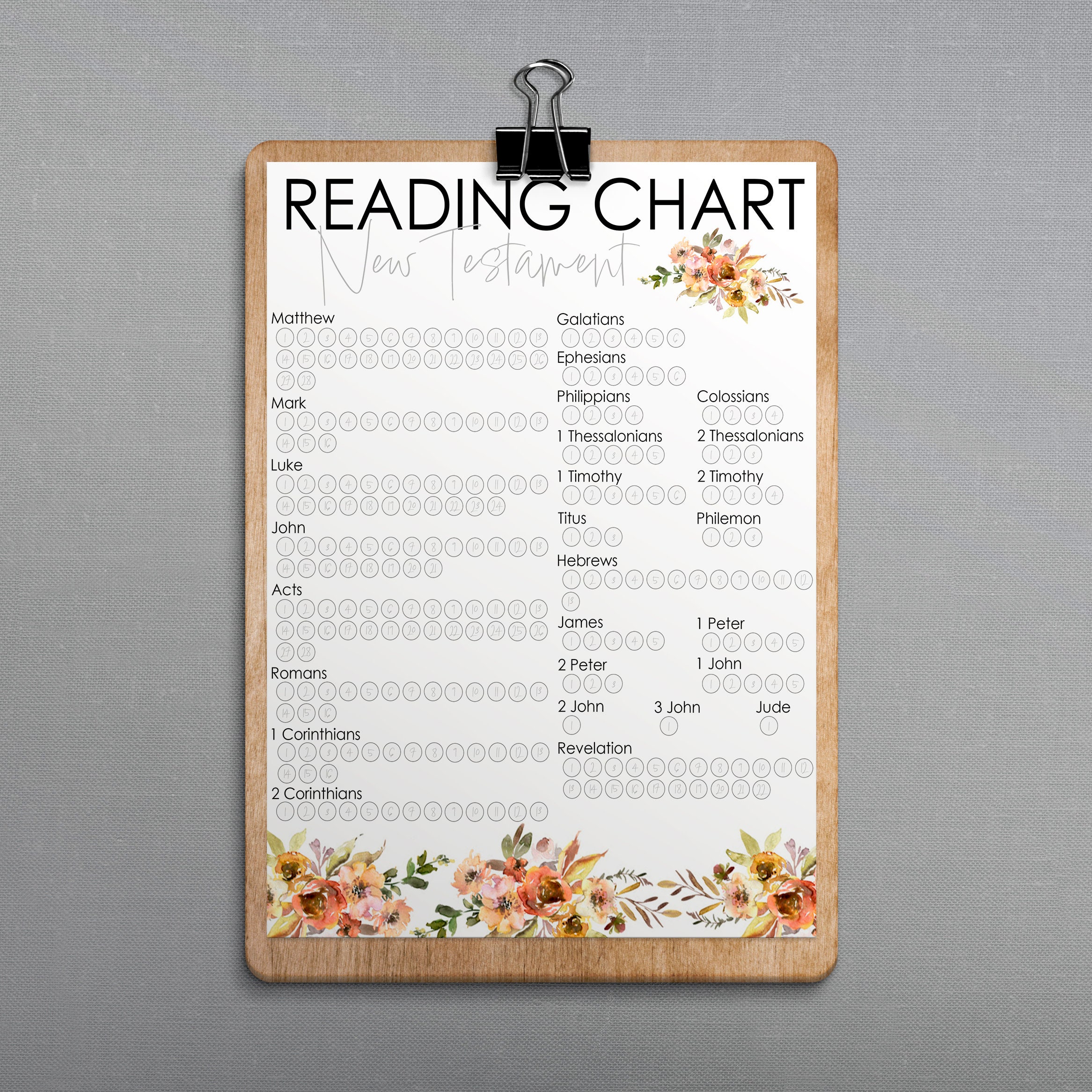 Full Standard Works, Reading Chart, Floral, Come Follow Me 2023, 2024 ...
