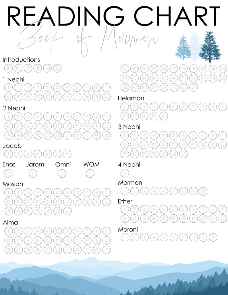Book of Mormon, Reading Chart, Standard Works, Come Follow Me 2024 ...