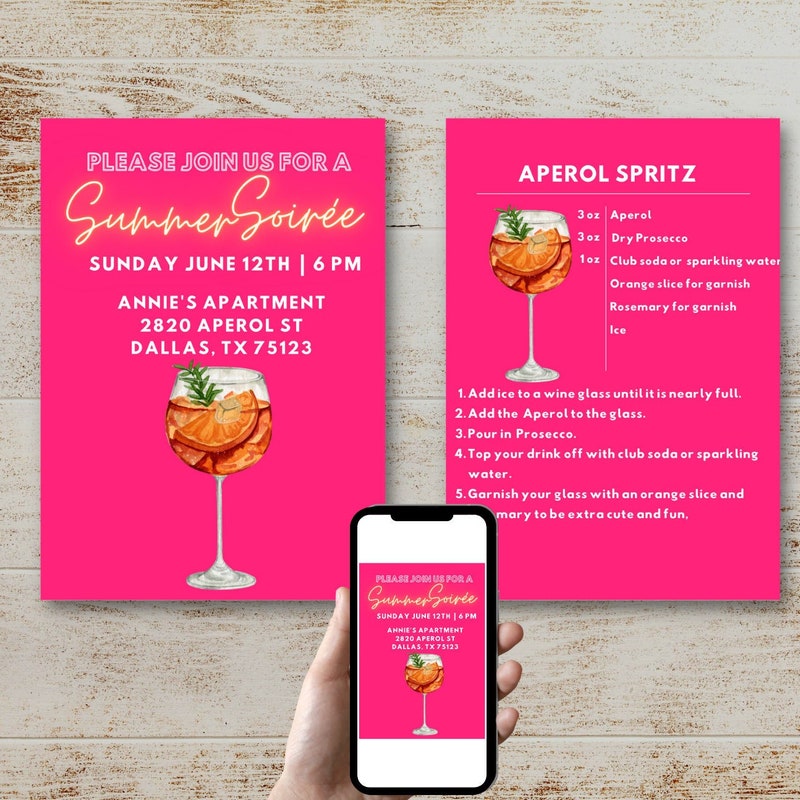 Summer Party Invite - Etsy