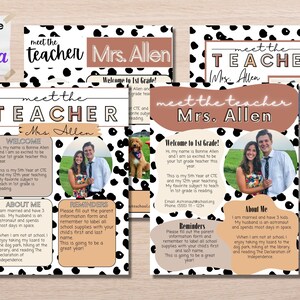 EDITABLE Neutral Meet the Teacher Template Minimalists Meet the Teacher ...