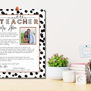 EDITABLE Neutral Meet the Teacher Template Minimalists Meet the Teacher ...