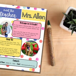 EDITABLE Confetti Meet the Teacher Template Rainbows Meet the Teacher ...