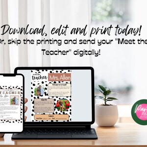 EDITABLE Neutral Meet the Teacher Template Minimalists Meet the Teacher ...