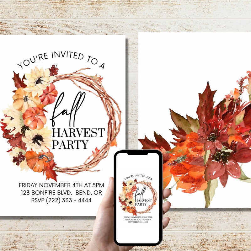 Fall Invitations - Etsy
