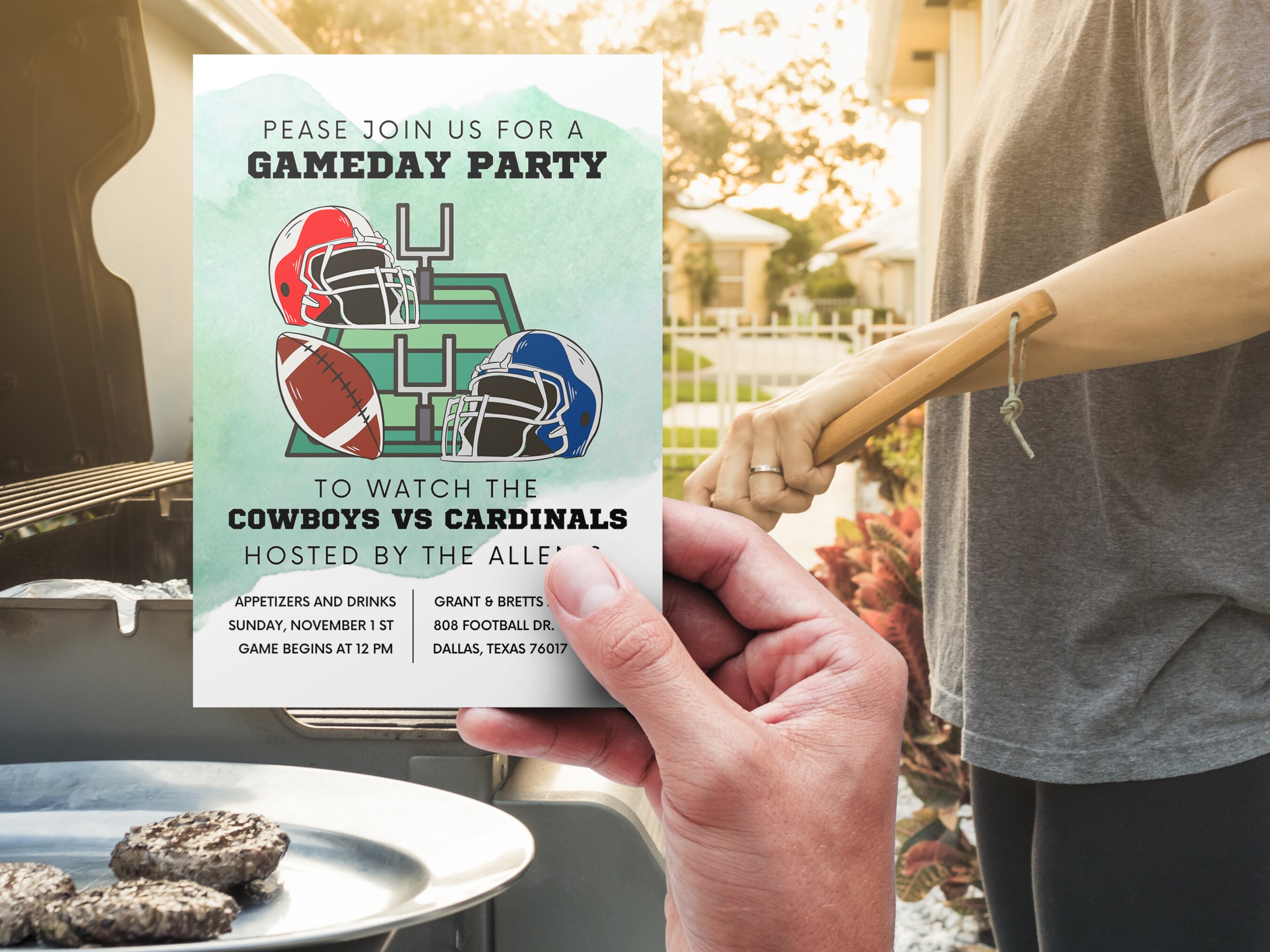 EDITABLE Football Watching Party Invitation NFL Party Invitation ...