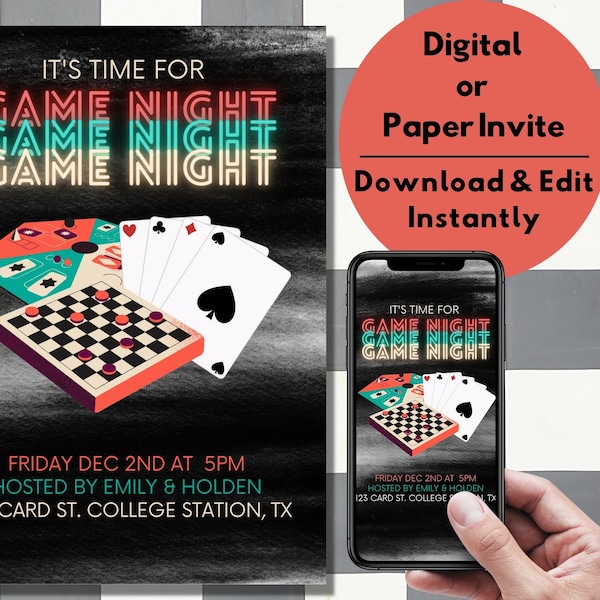 Dungeons and Dragons Game Night Invitation - Etsy