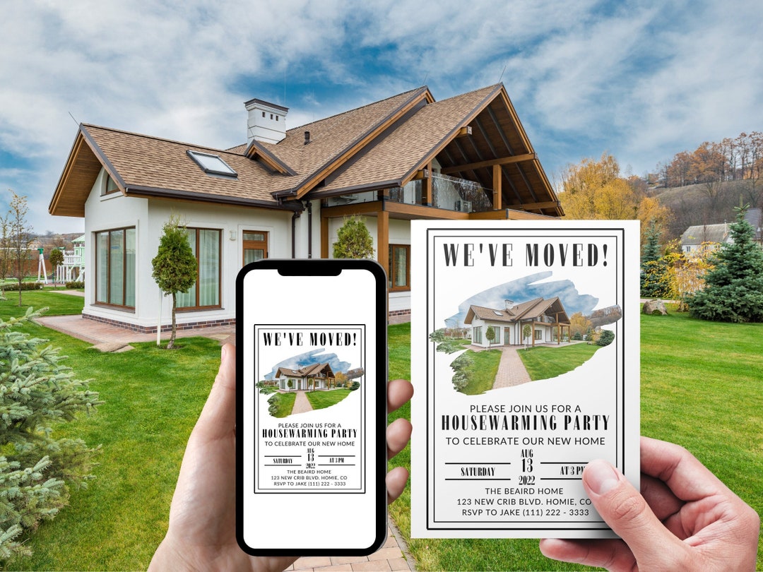 Editable Housewarming Invitation Template With Photo (digital Download ...