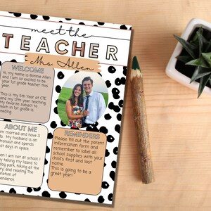 EDITABLE Neutral Meet the Teacher Template Minimalists Meet the Teacher ...