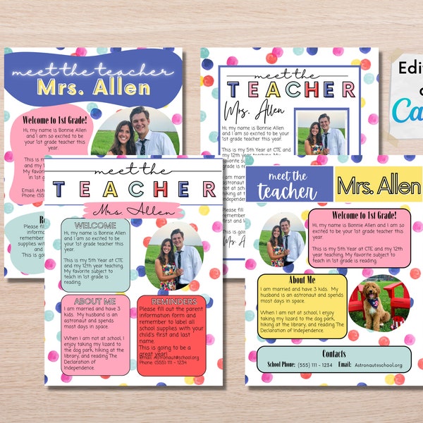 Meet the Teacher Template - Etsy