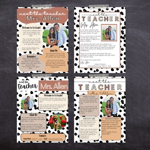 EDITABLE Neutral Meet the Teacher Template Minimalists Meet the Teacher ...