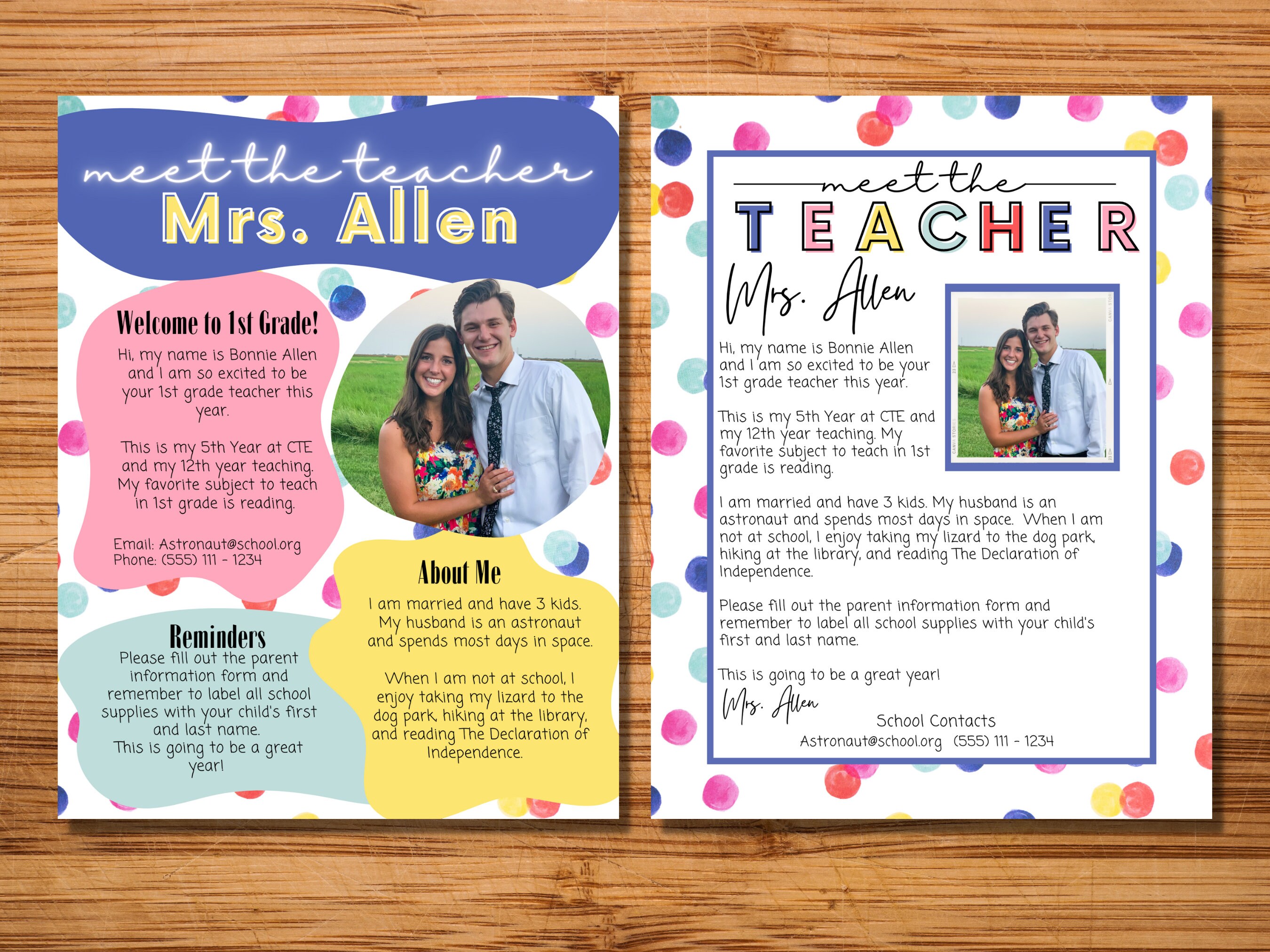 EDITABLE Confetti Meet the Teacher Template Rainbows Meet the - Etsy