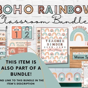 EDITABLE Boho Rainbow Meet the Teacher Template Pastel Meet the Teacher ...