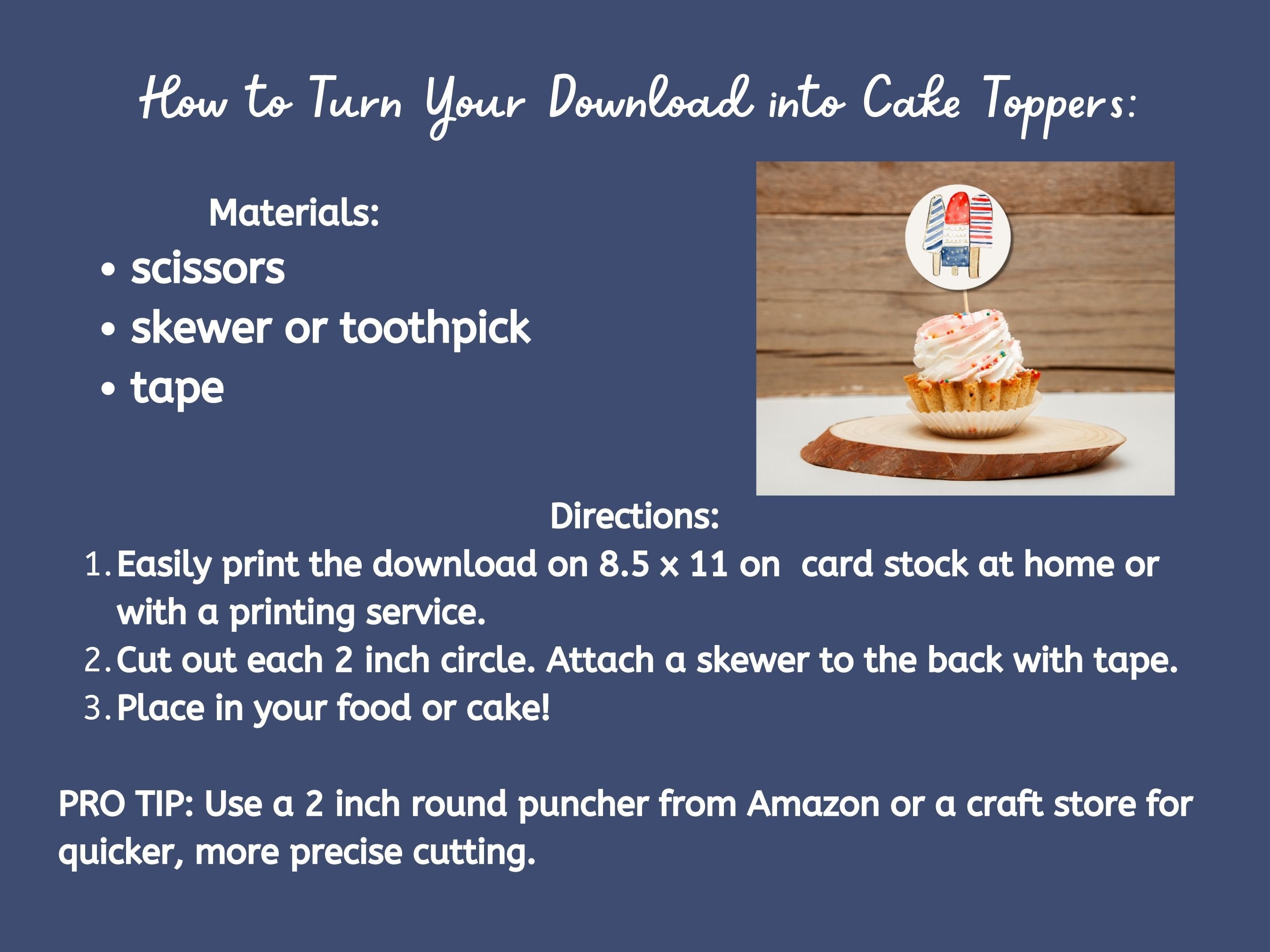 EDITABLE 4th of July Cake Toppers Printable July 4th Stickers Pool ...