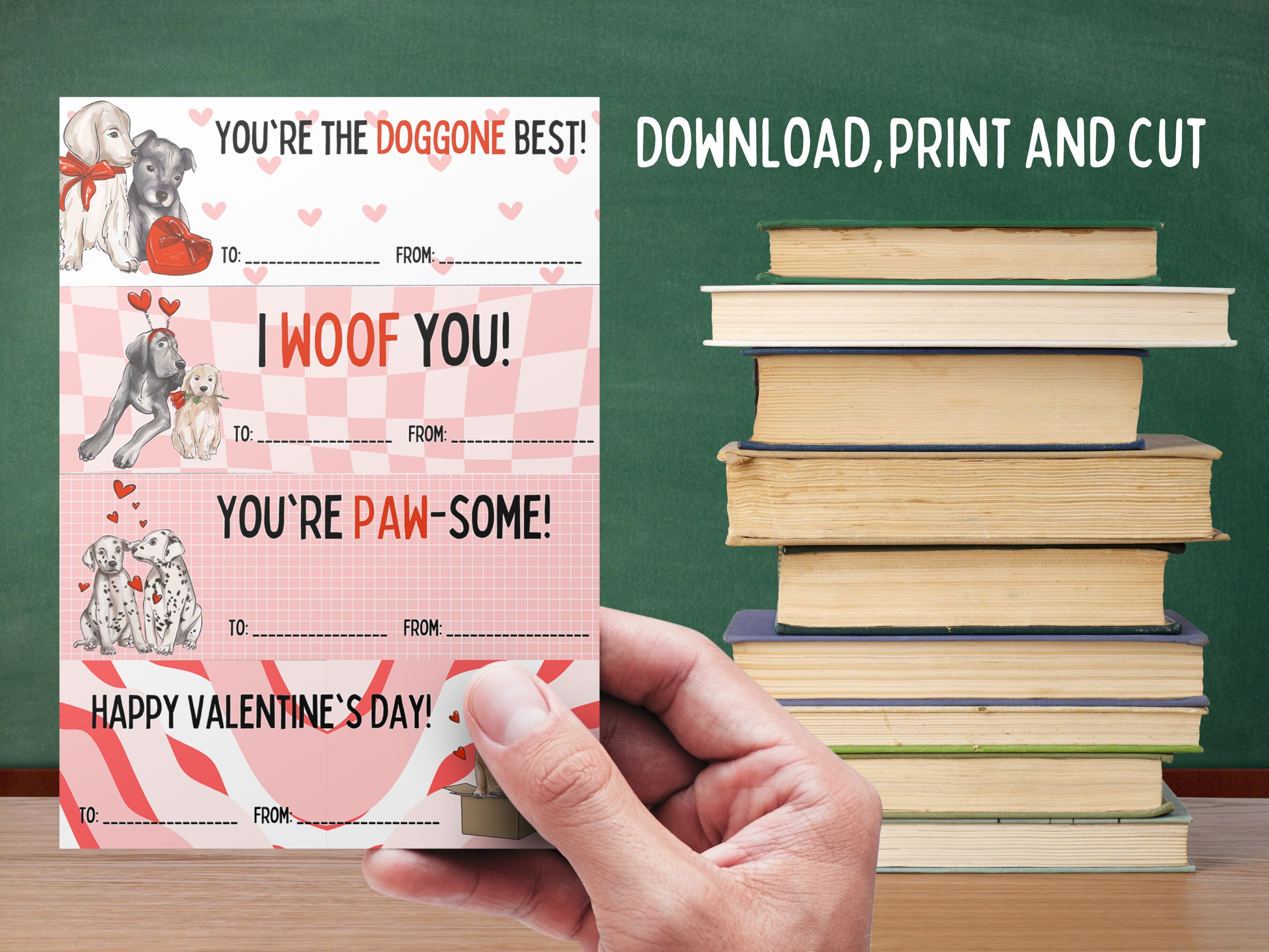 EDITABLE Puppy Valentines Printable Valentines for Kids Printable ...