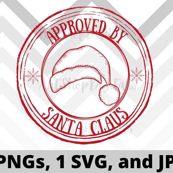 Santa Approved Stamp - Etsy