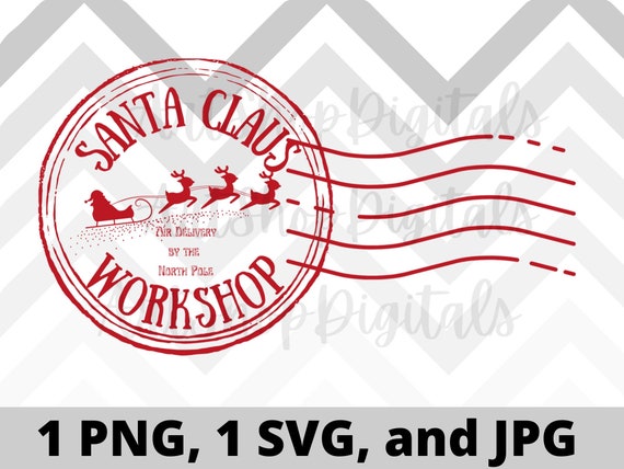 Santa Stamp Png