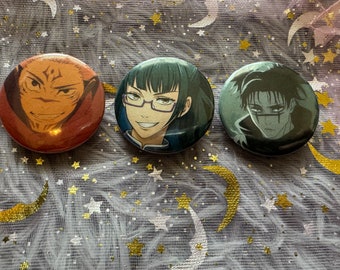 SET OF 5 Jujutsu High School Cosplay Buttons - Etsy