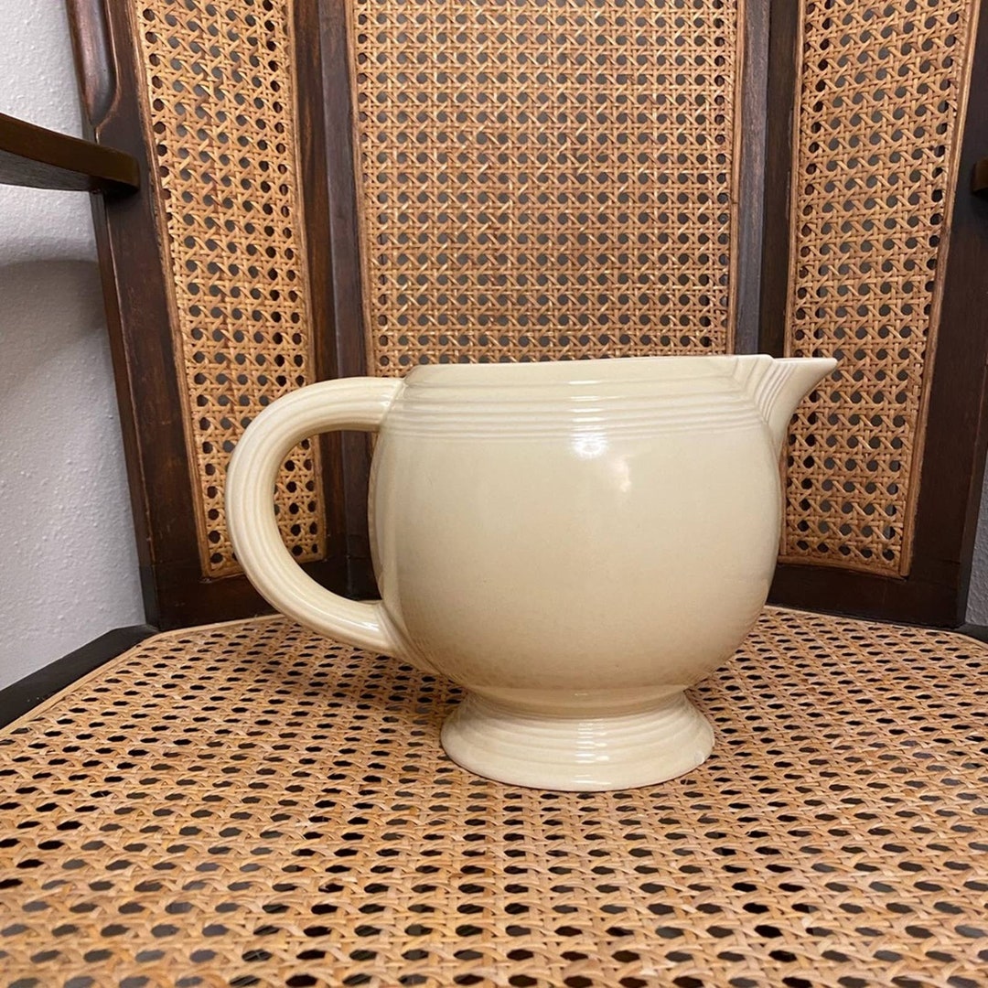 Vintage Fiesta Ice Lip Pitcher in Ivory - Etsy