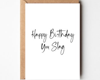 Slag Birthday Card - Etsy UK