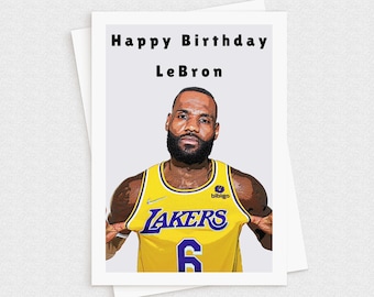 Lebron James Birthday Card | Etsy Canada