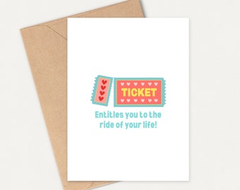 Birthday Card Ticket to Ride - Etsy