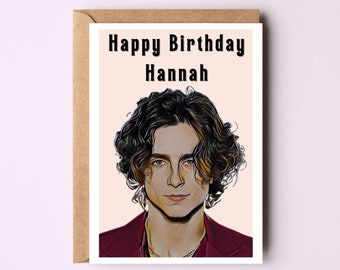Timothée Chalamet Card Timothée Chalamet Greeting Card - Etsy