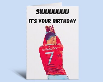 Ronaldo Birthday Card - Etsy
