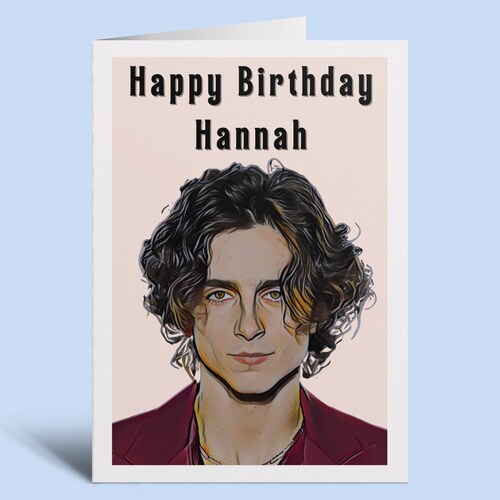 Timothee Chalamet Birthday Card - Etsy