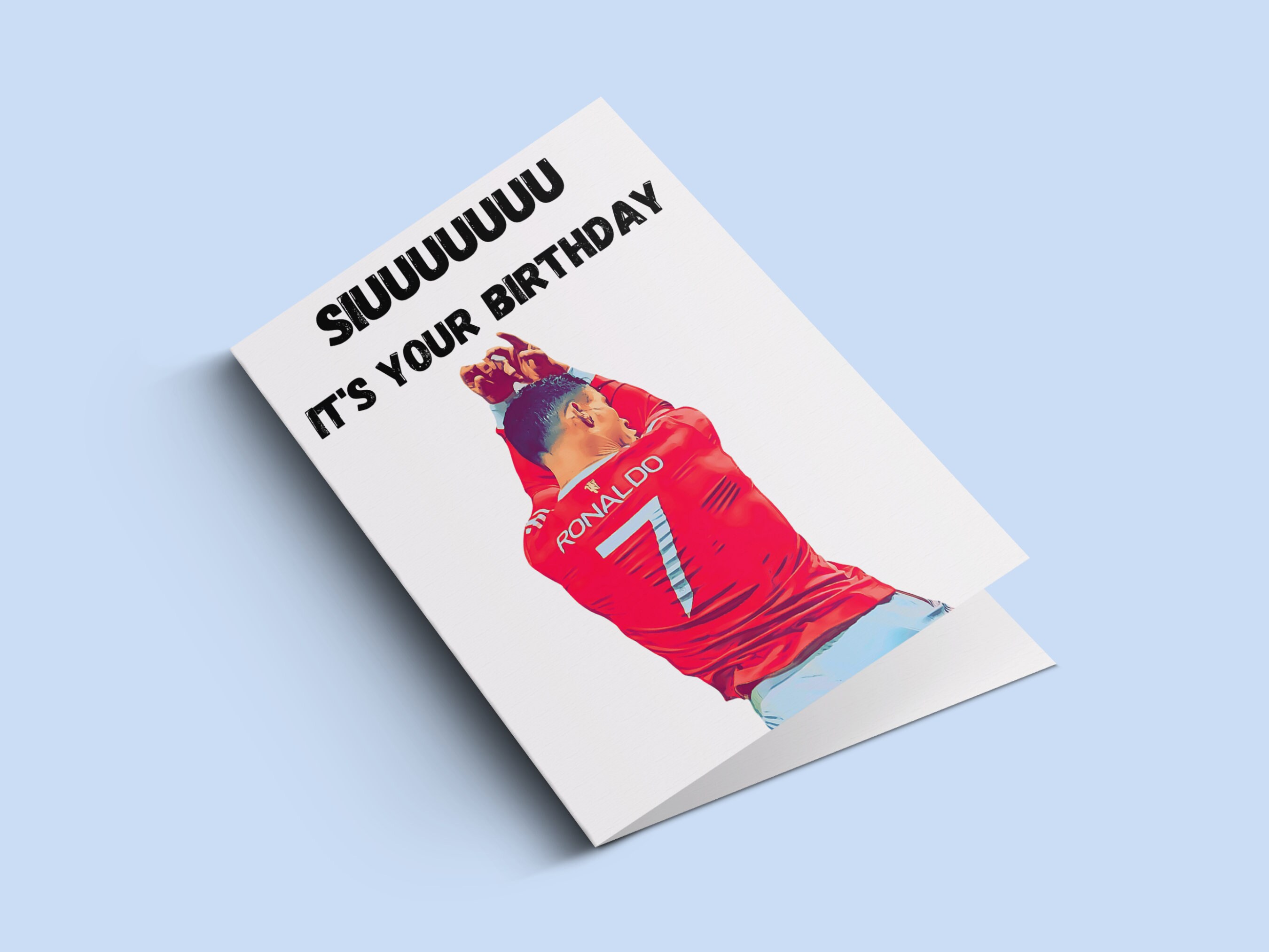 Cristiano Ronaldo Birthday Card Siuuu CR7 Manchester - Etsy Canada