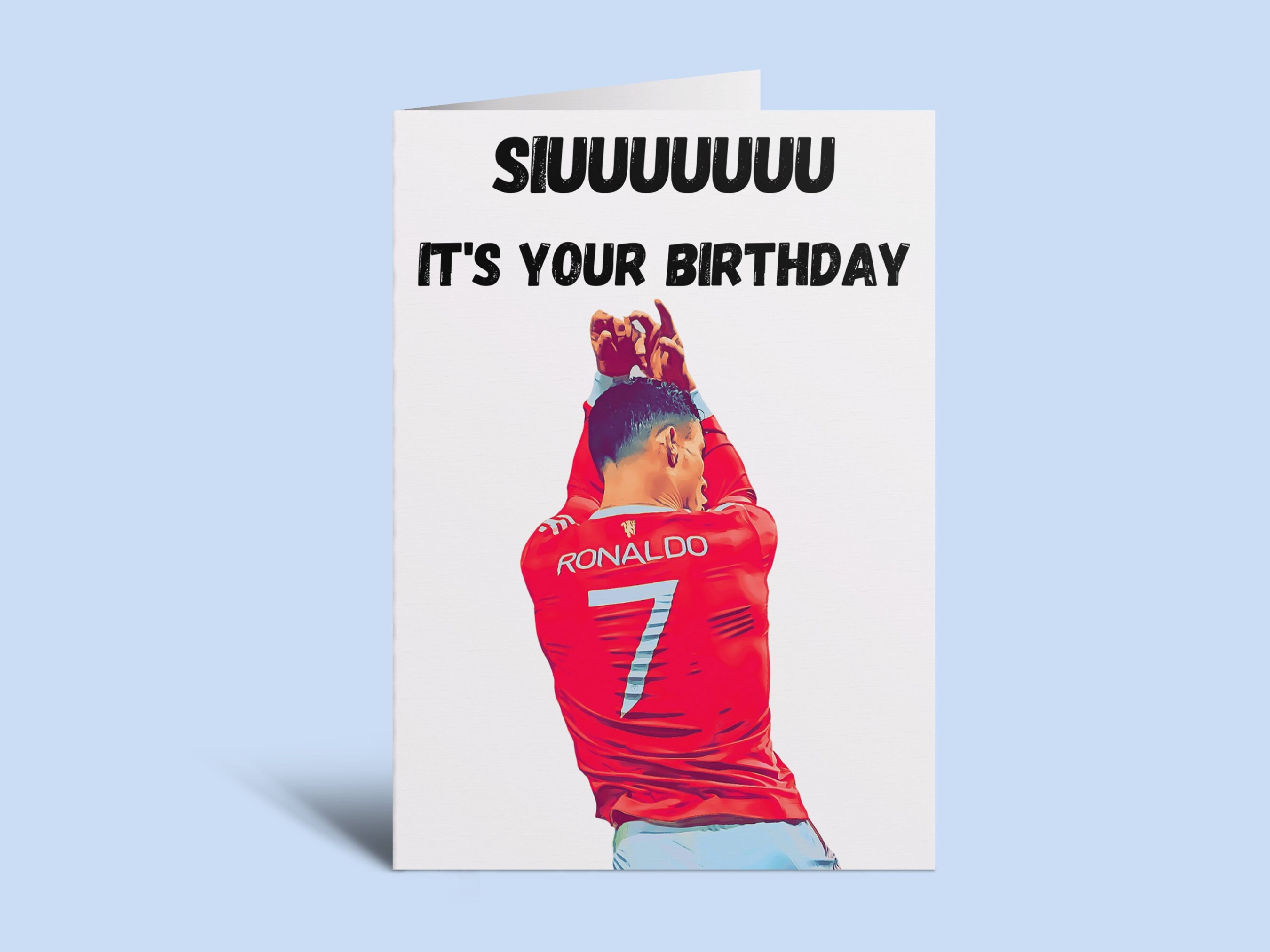 Cristiano Ronaldo Birthday Card Siuuu CR7 Manchester - Etsy UK