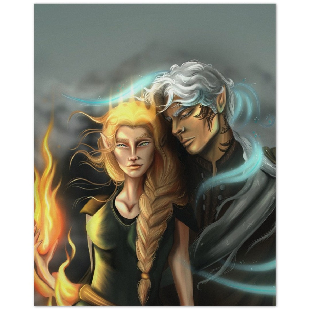 Officially Licensed Throne of Glass Fan Art Aelin and Rowan Archival ...