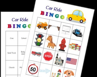 Car Ride Bingo - Etsy