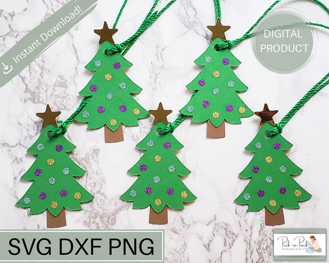 Christmas Tree Gift Tag SVG | Gift Wrapping Accessories | Layered Paper ...