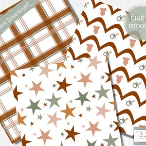 Boho Baby Digital Paper Pack Seamless Patterned Printable Scrapbook ...