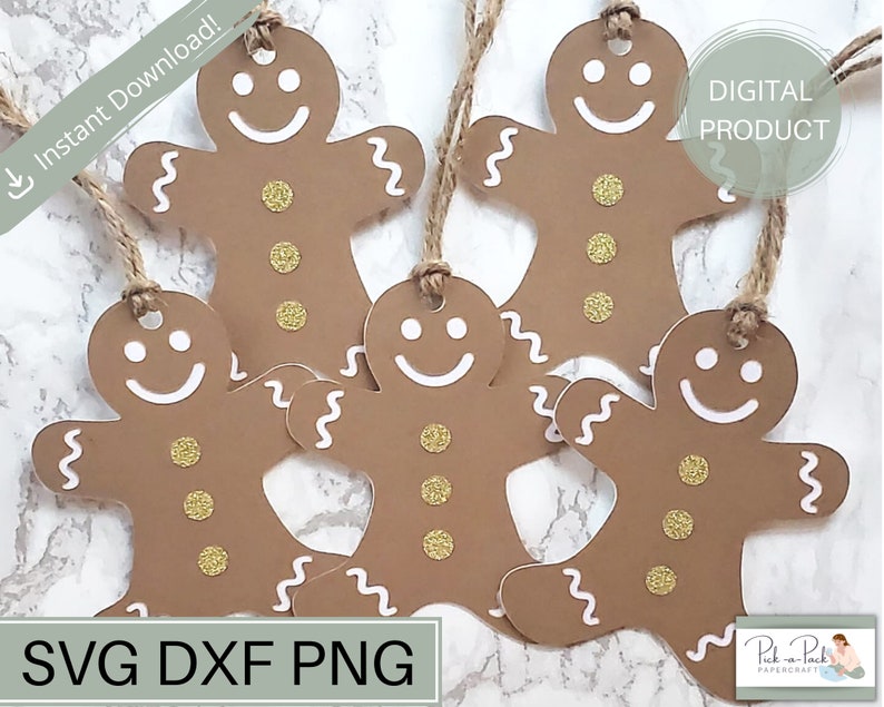 Gingerbread Man Gift Tag SVG | Christmas Gift Wrapping Accessories ...
