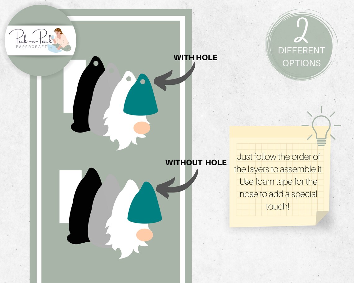 Gnome Gift Tag SVG Christmas Gift Wrapping Accessories - Etsy