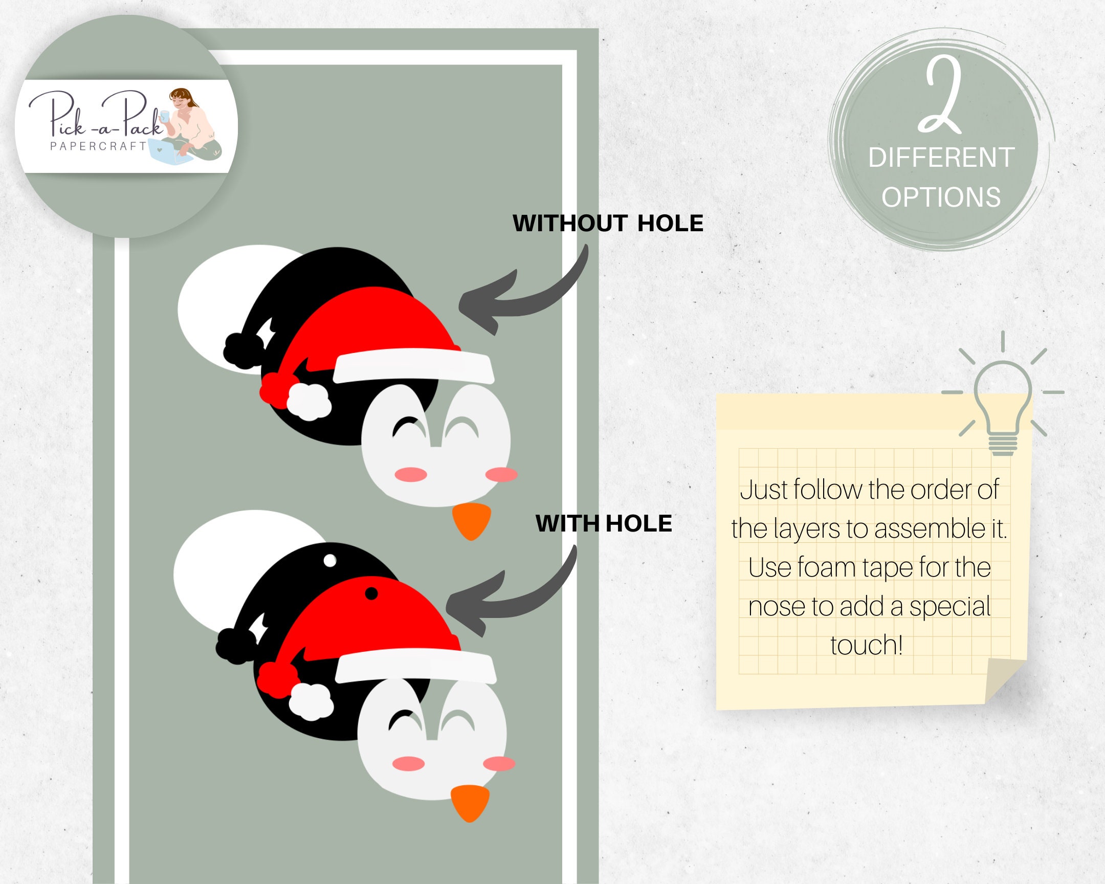 Cute Penguin Gift Tag SVG | Christmas Gift Wrapping Accessories ...