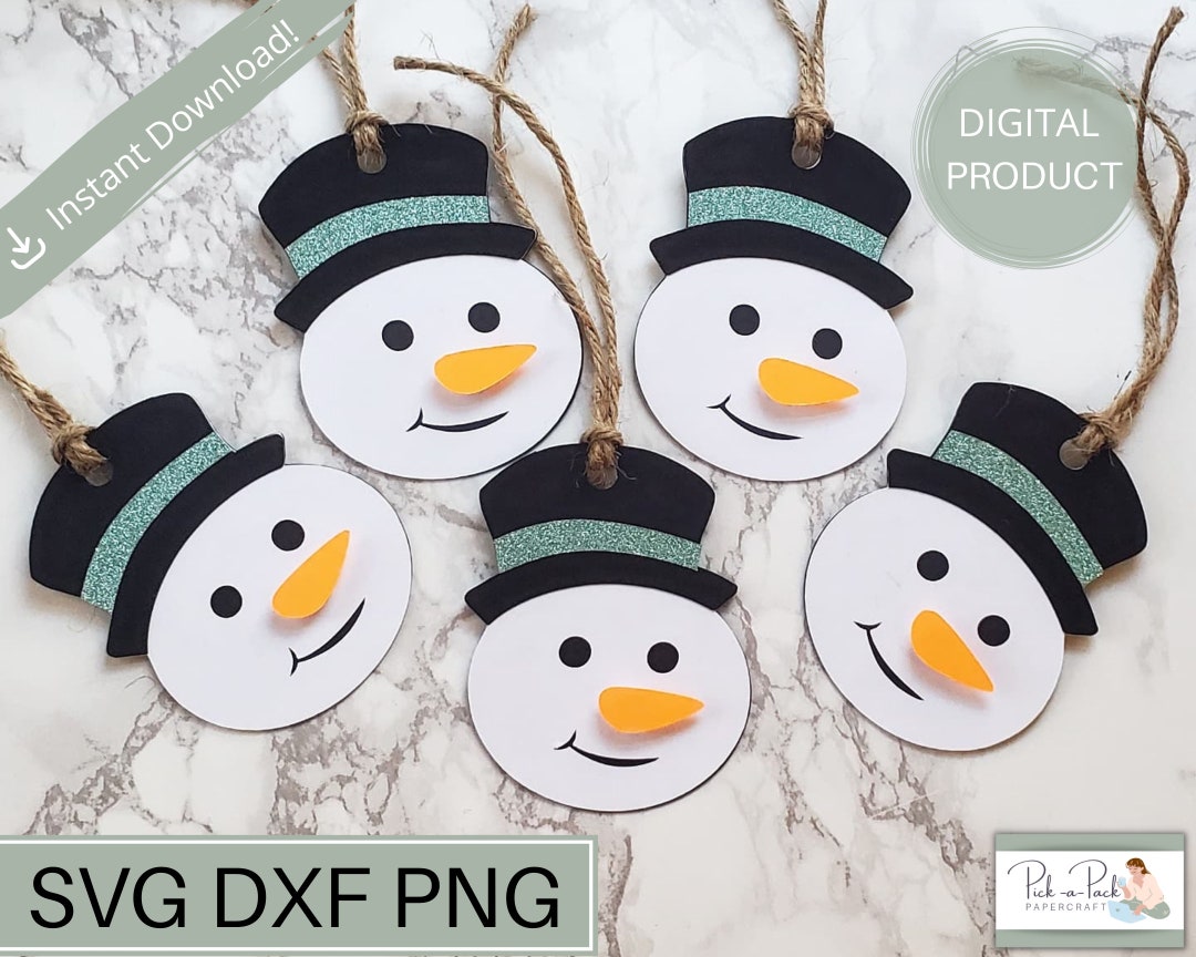 Snowman Gift Tag SVG | Christmas Gift Wrapping Accessories | Layered ...