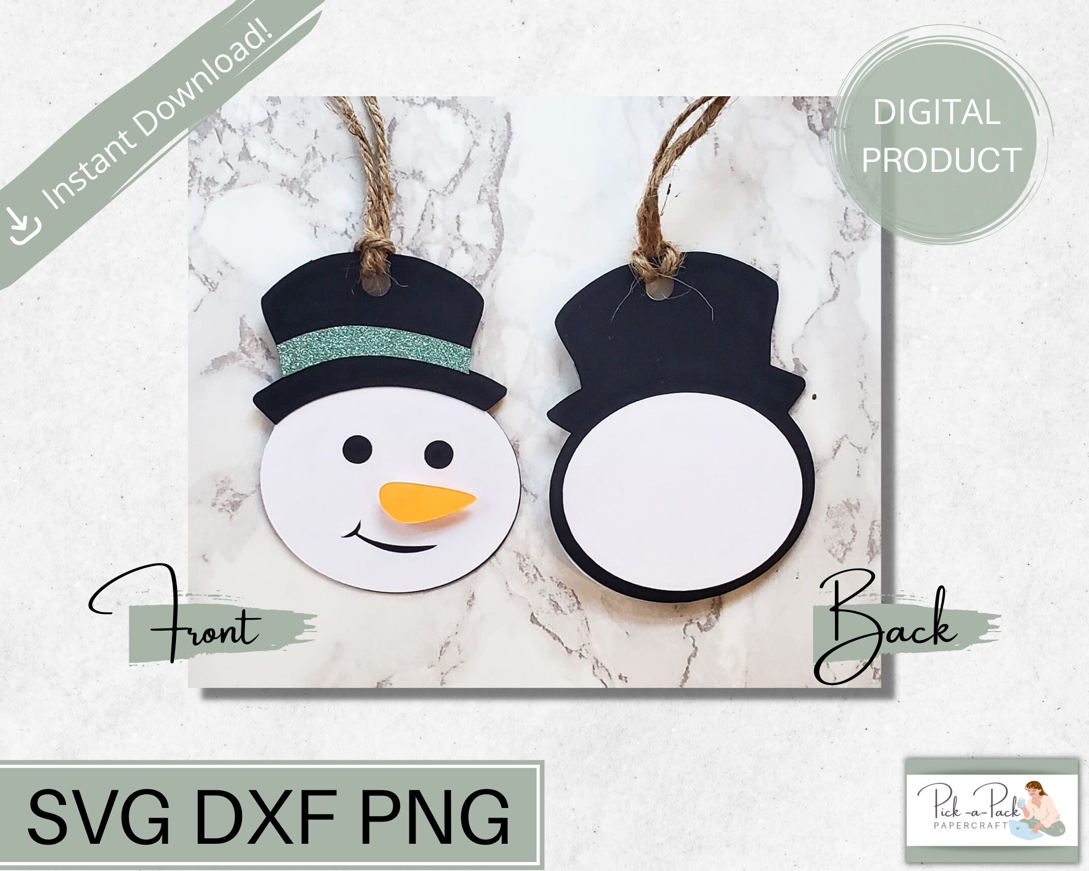 Snowman Gift Tag SVG | Christmas Gift Wrapping Accessories | Layered ...