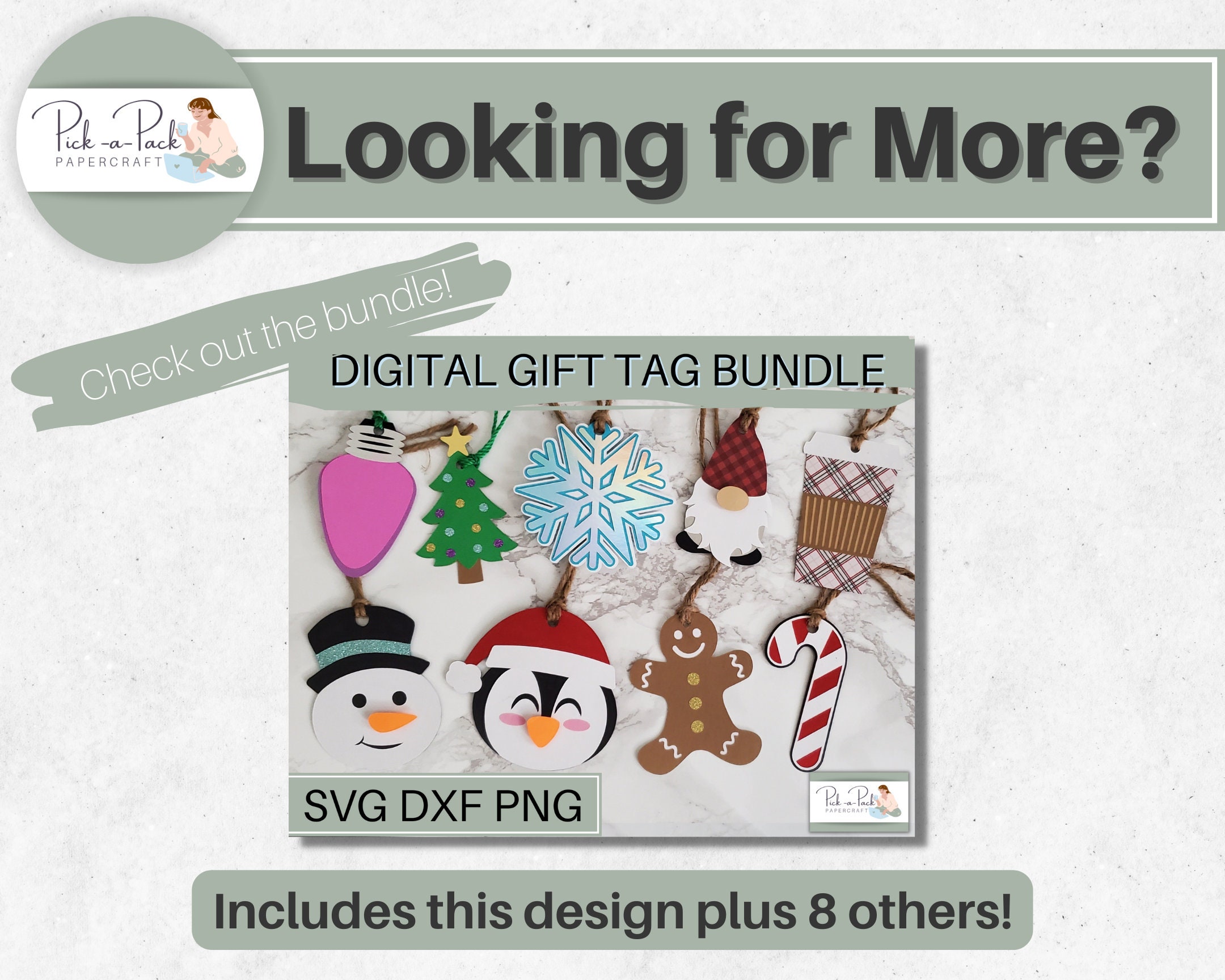 Cute Penguin Gift Tag SVG | Christmas Gift Wrapping Accessories ...