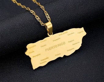 Puerto Map Necklace - Etsy