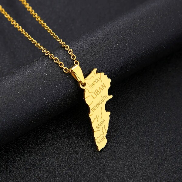 Map of Lebanon Necklace - Etsy