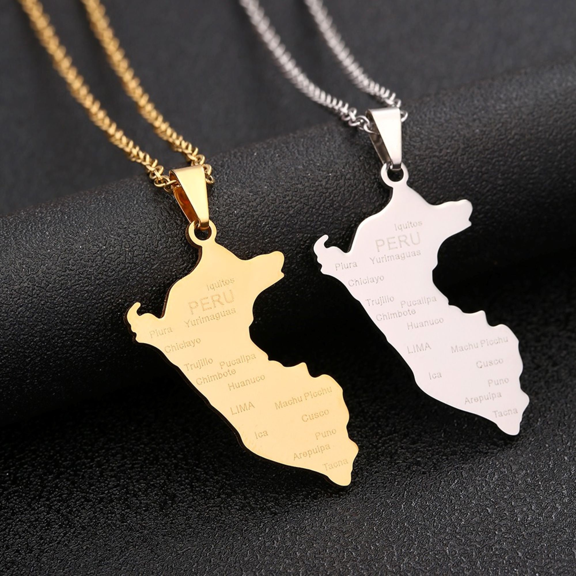 Peru Map Necklace Peruvian Gift Souvenir Lima Charm Pendant - Etsy