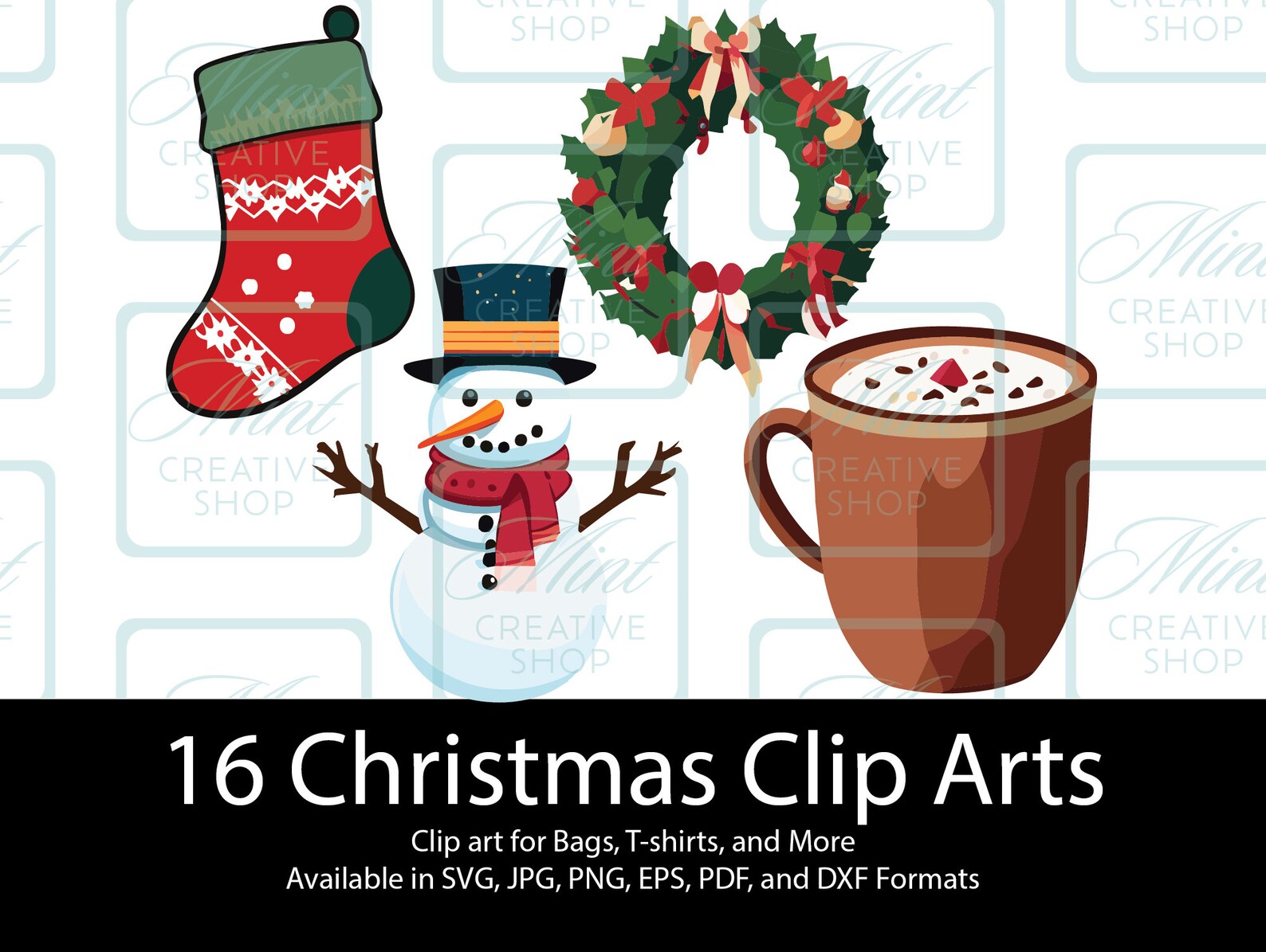 16 Christmas Clip Art Christmas Digital Download Christmas - Etsy