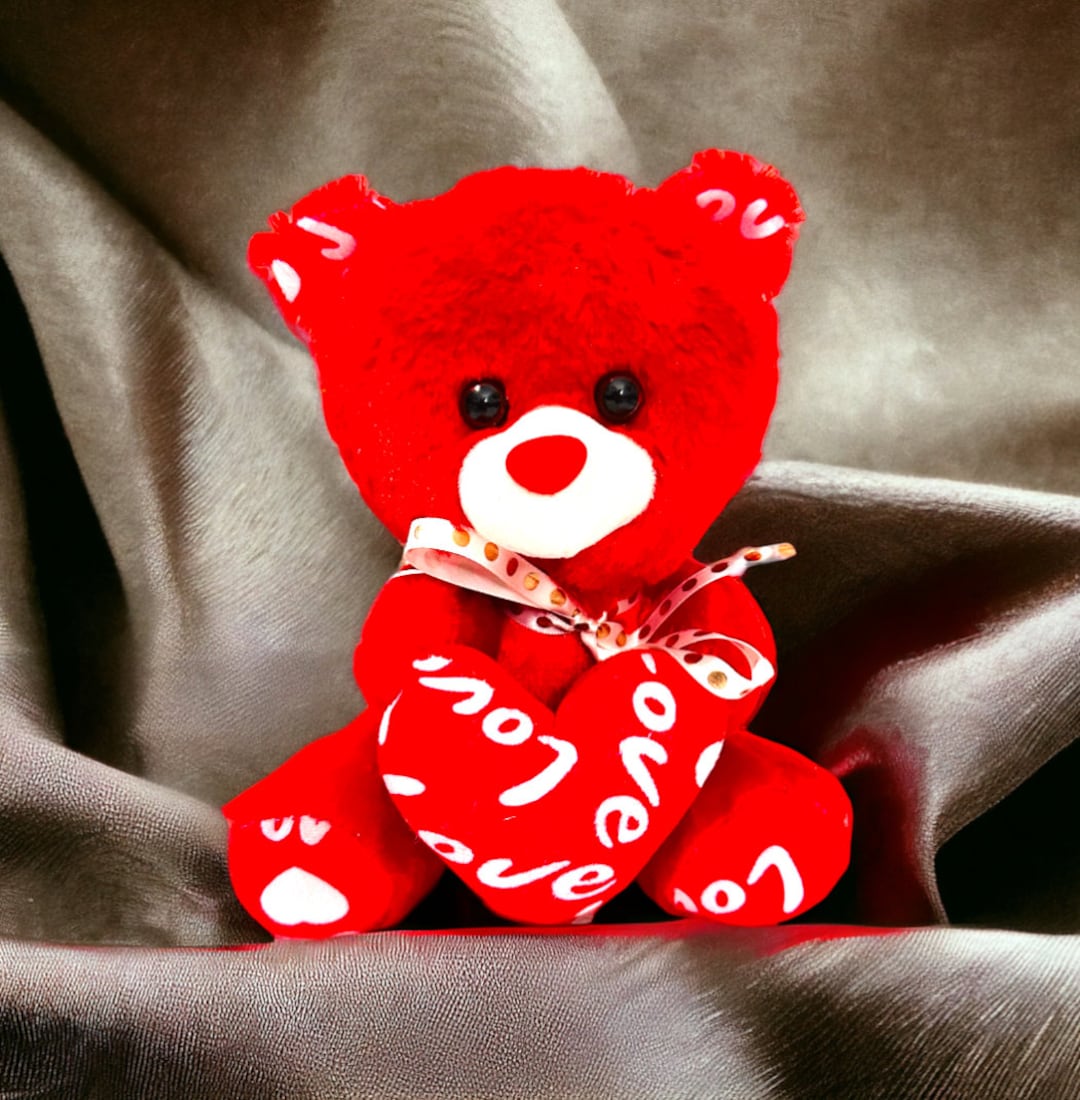 Small Red Teddy Bear Stuffed Animal - Sweet Surprise for Kids and ...