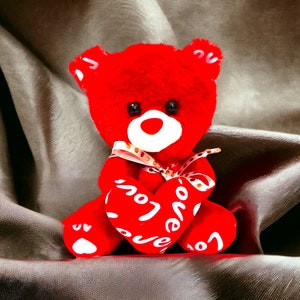 Small Red Teddy Bear Stuffed Animal - Sweet Surprise for Kids and ...