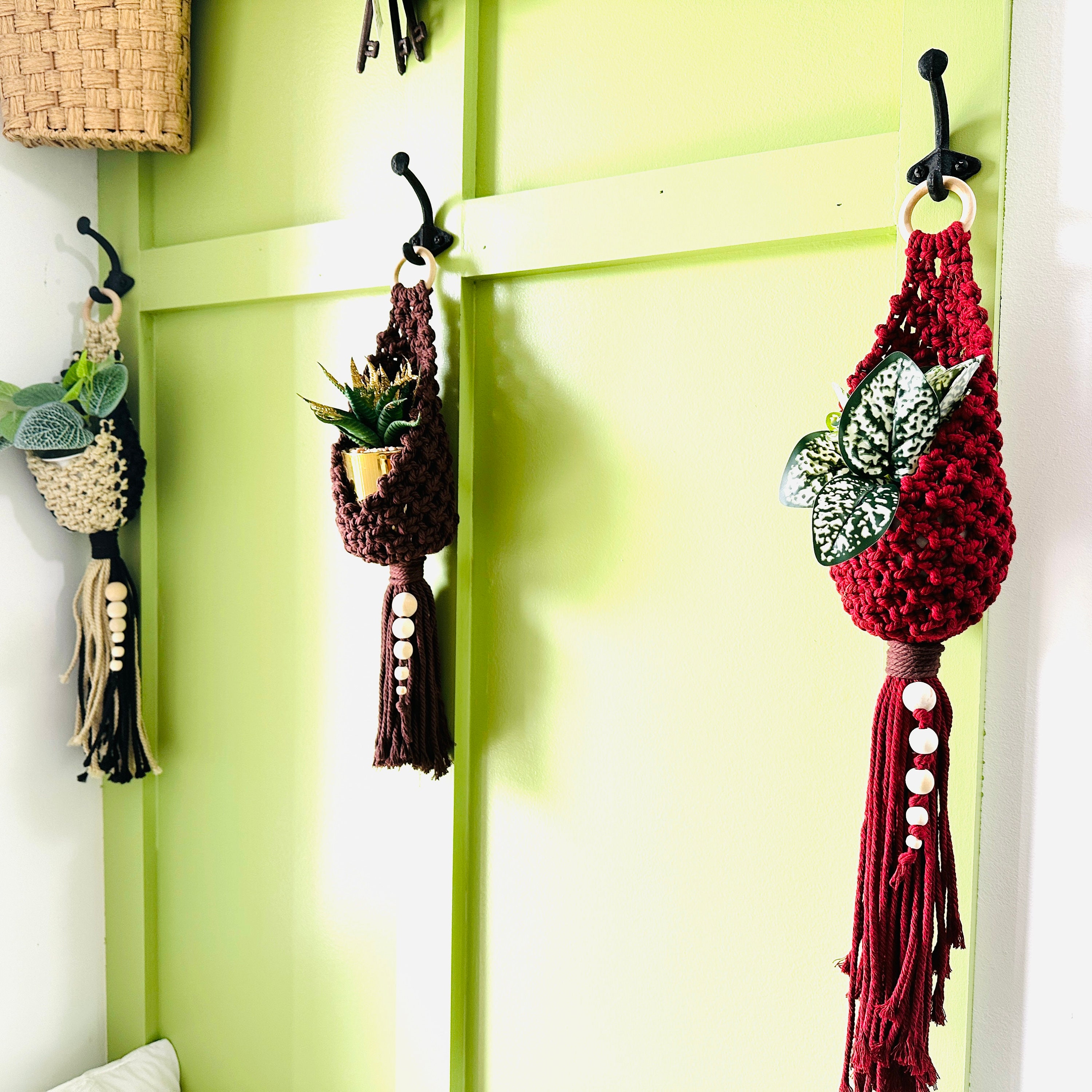 Macramé Pot Hanger With Tassel Macrame Plant Hanger Mini - Etsy