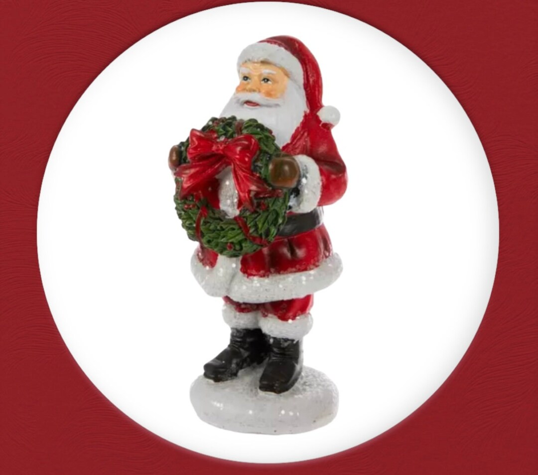 Miniature Santa Figurine Resin Ornaments Antique Santa Old World Santa ...