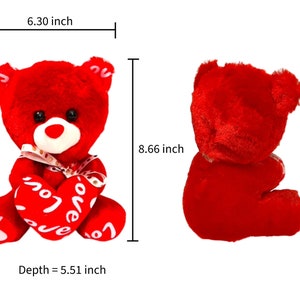 Small Red Teddy Bear Stuffed Animal - Sweet Surprise for Kids and ...